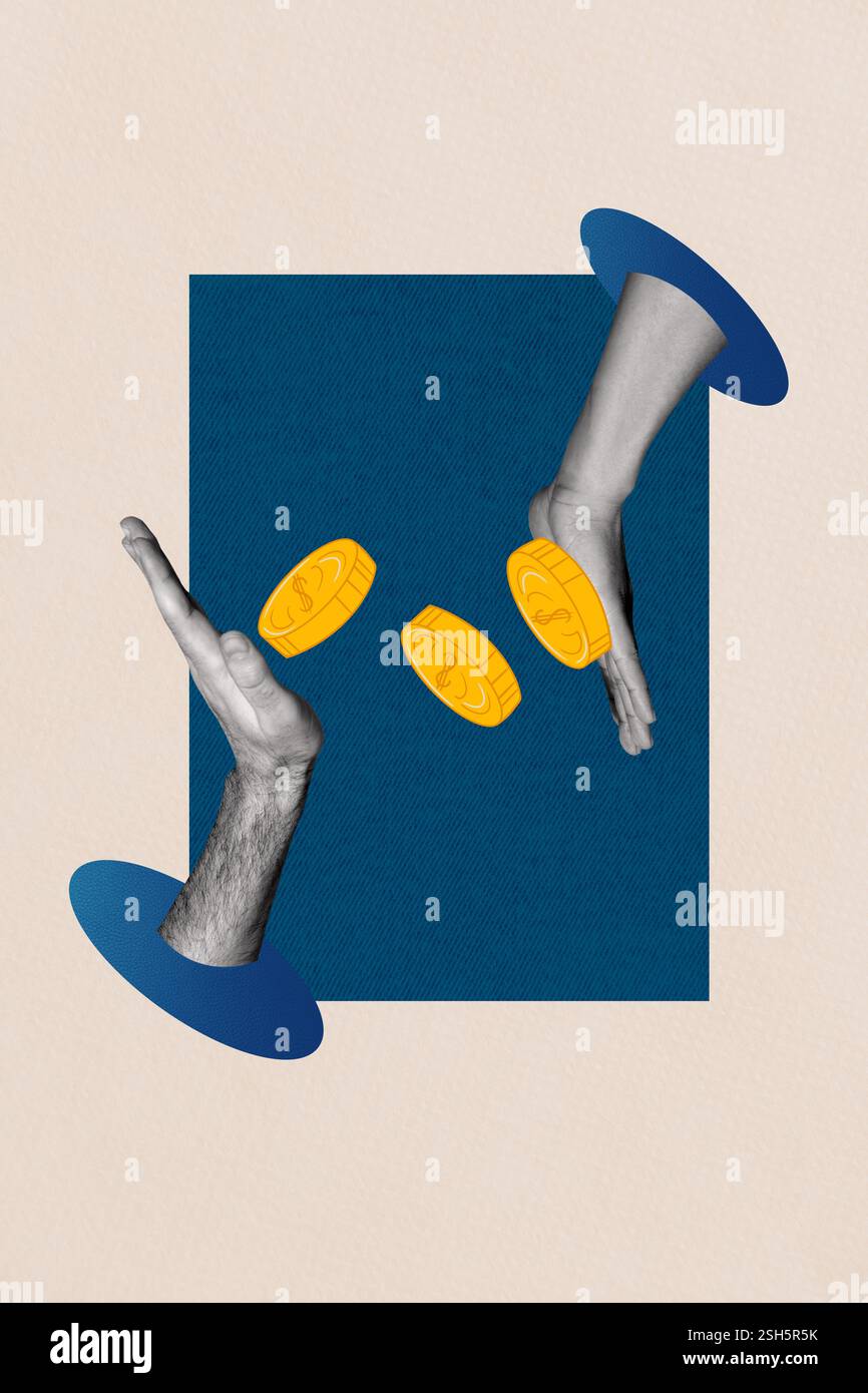 Trend artwork sketch design montage 3D collage of body language finger ...