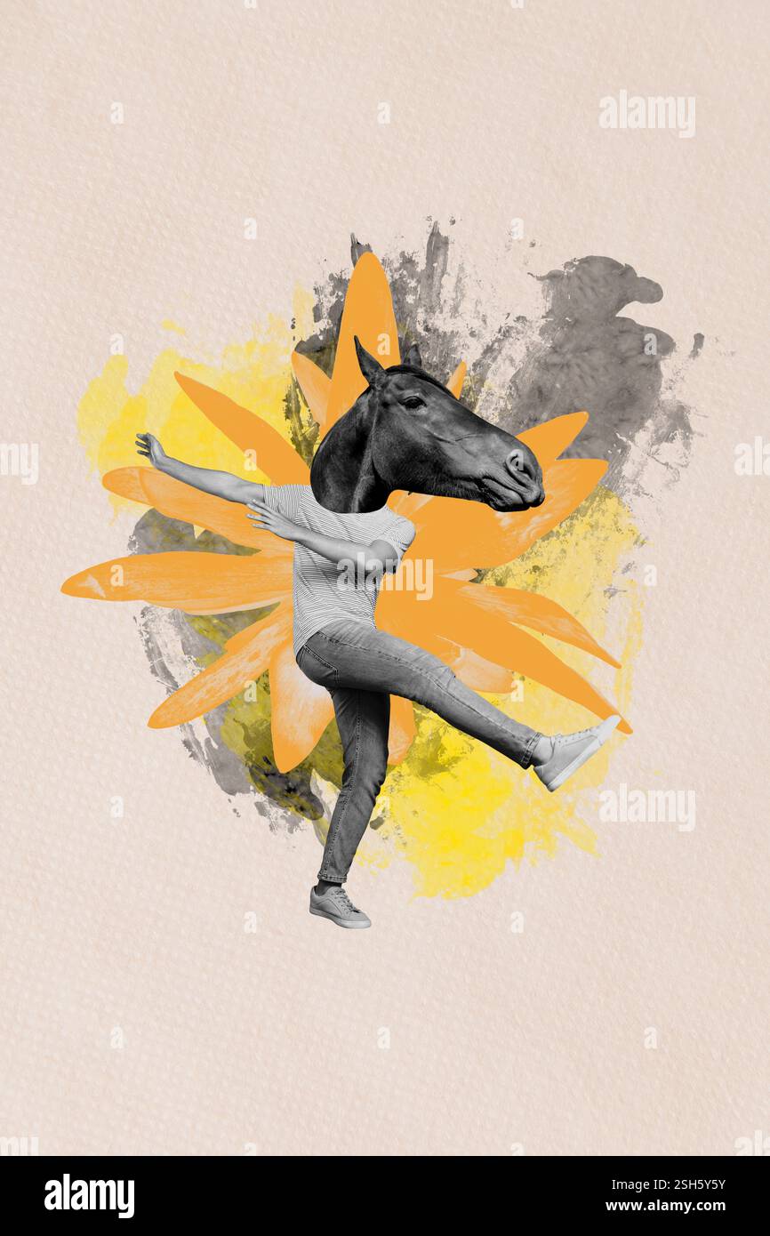 Trend artwork composite 3D photo collage design of young man headless ...