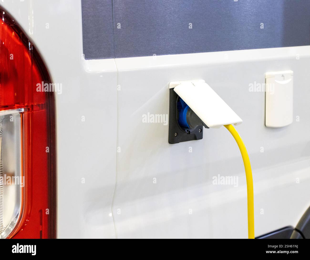 Motorhome caravan electrical power socket connection Stock Photo - Alamy
