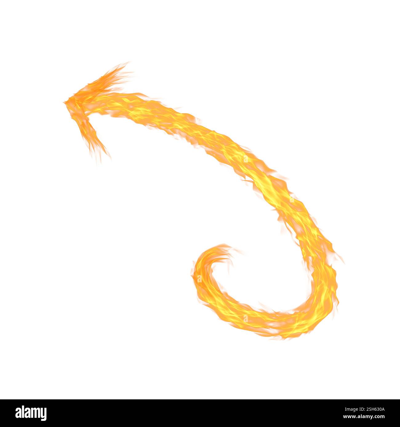 One arrow of fire isolated on white Stock Photo - Alamy