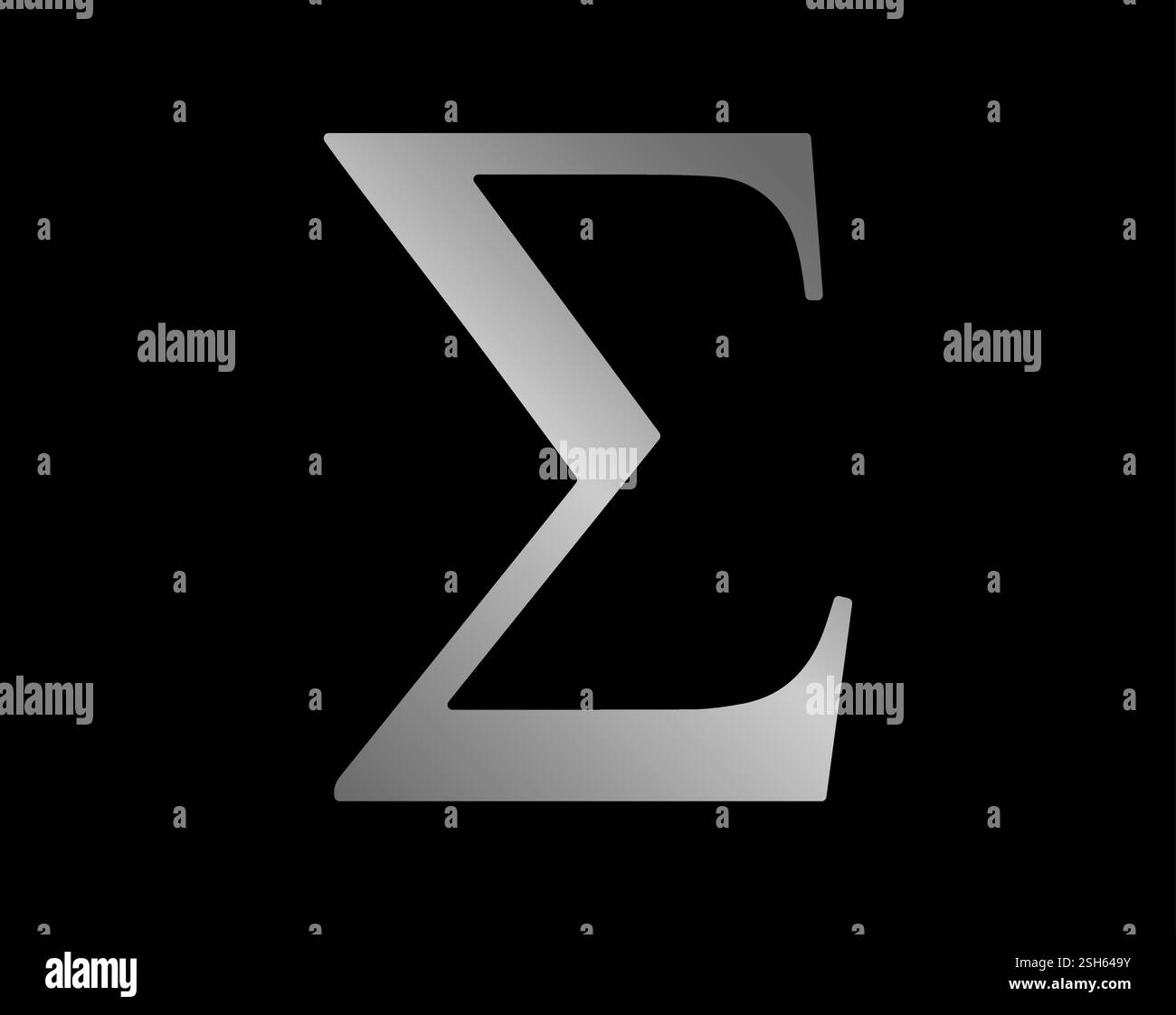 Sigma Symbol White Background, Minimalist Design Mathematical Notation ...