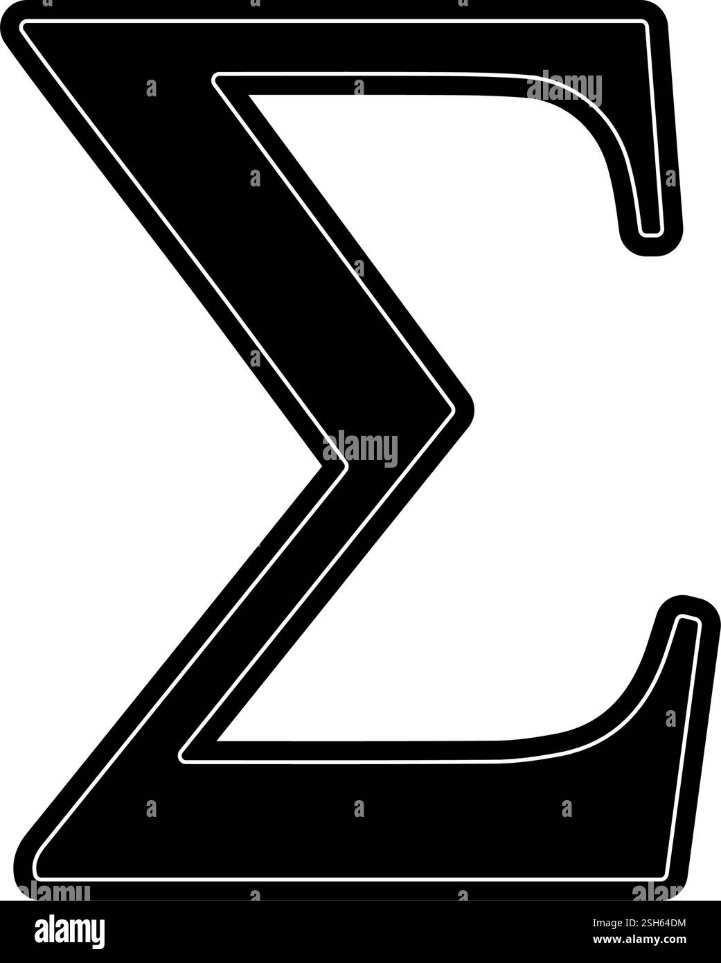Sigma Symbol White Background, Minimalist Design Mathematical Notation Stock Vector Image & Art ...