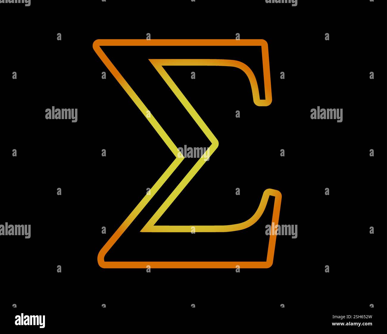 Sigma Symbol White Background, Minimalist Design Mathematical Notation ...