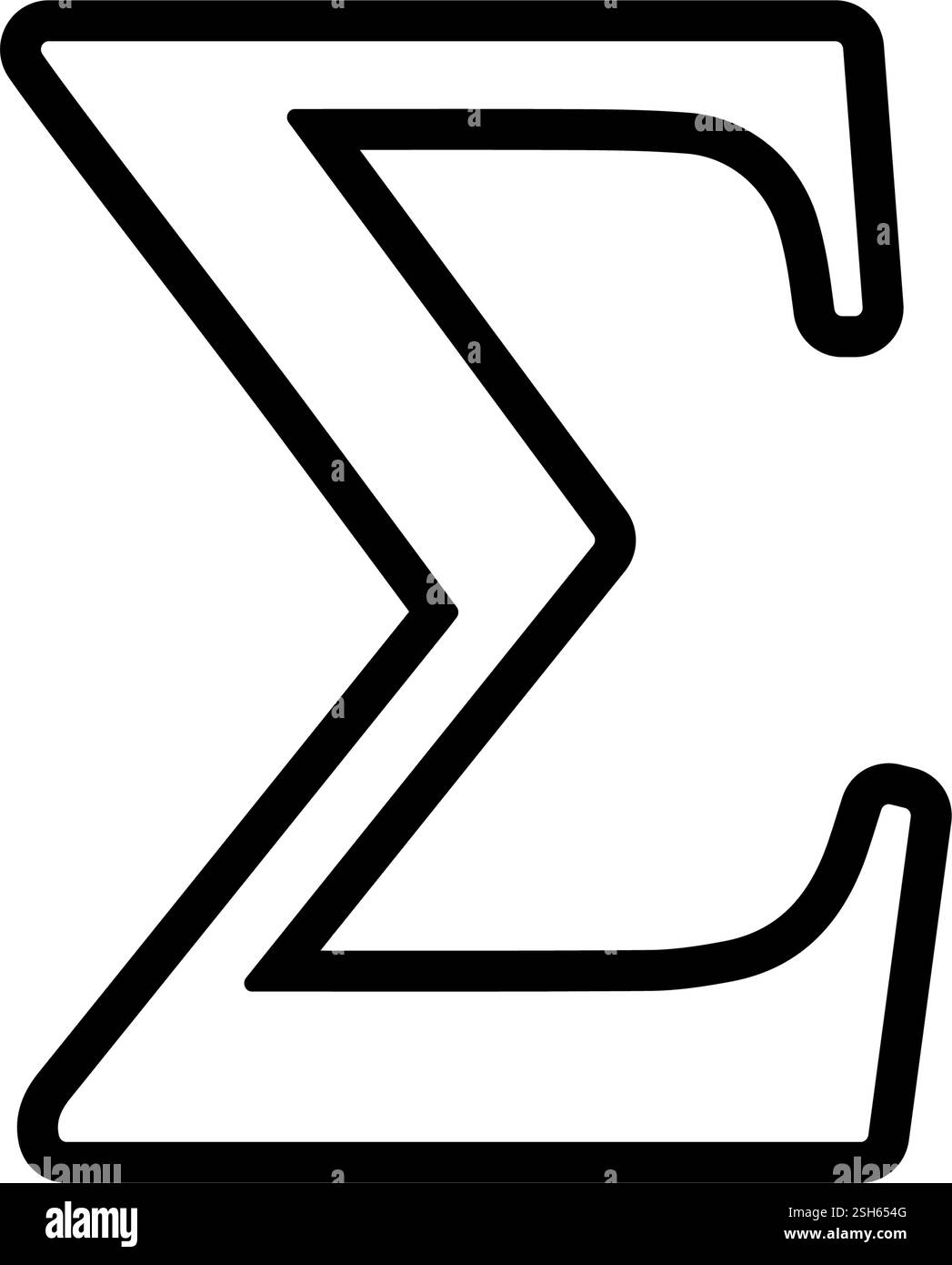 Sigma Symbol White Background, Minimalist Design Mathematical Notation ...