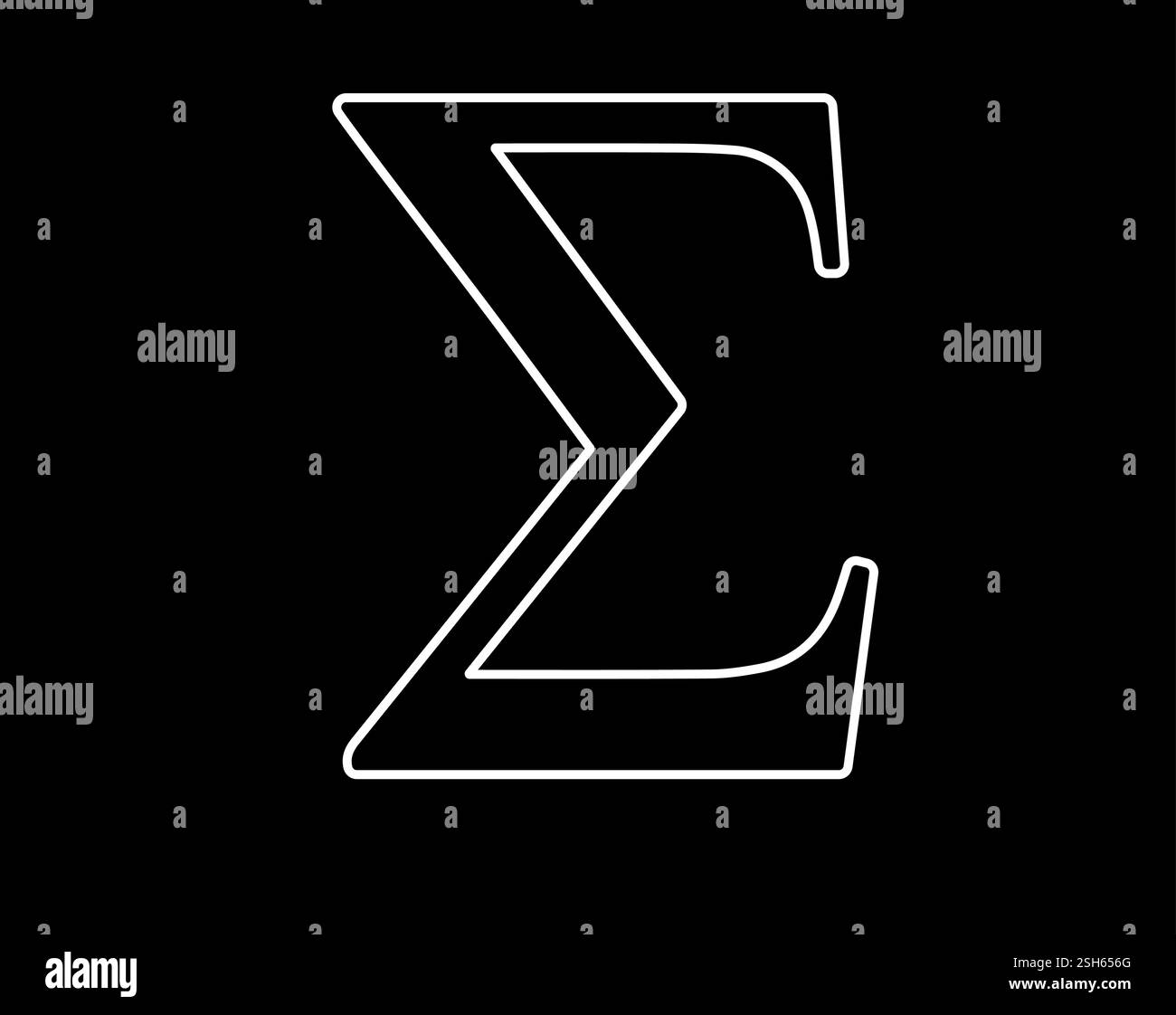Sigma Symbol White Background, Minimalist Design Mathematical Notation ...