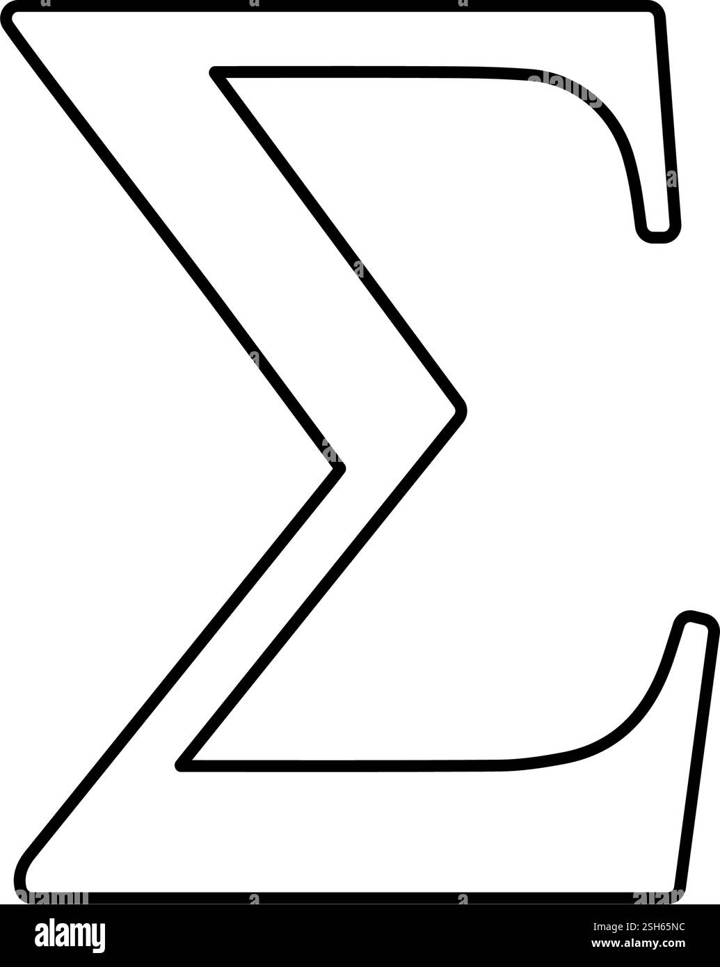 Sigma Symbol White Background, Minimalist Design Mathematical Notation ...