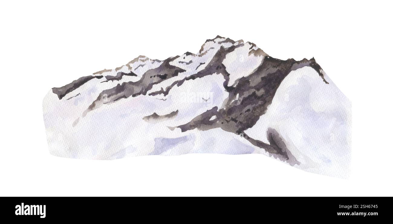 Winter snow peaks Cut Out Stock Images & Pictures - Alamy