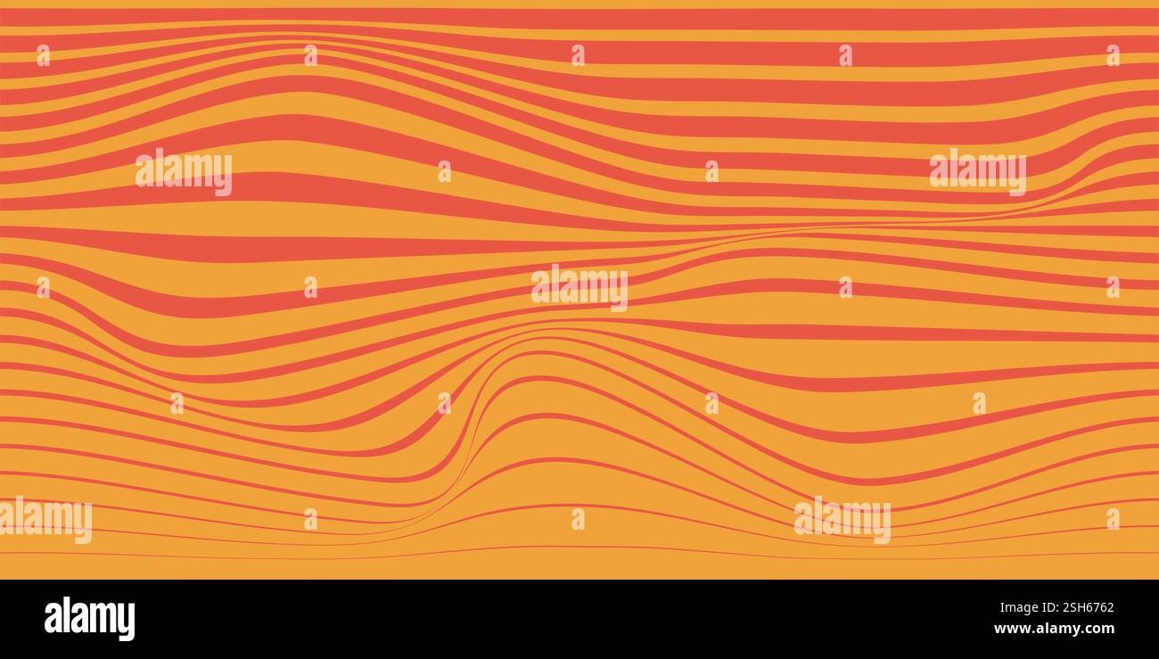 Abstract Wavy Orange and Yellow Line Pattern with Dynamic Effects Stock ...