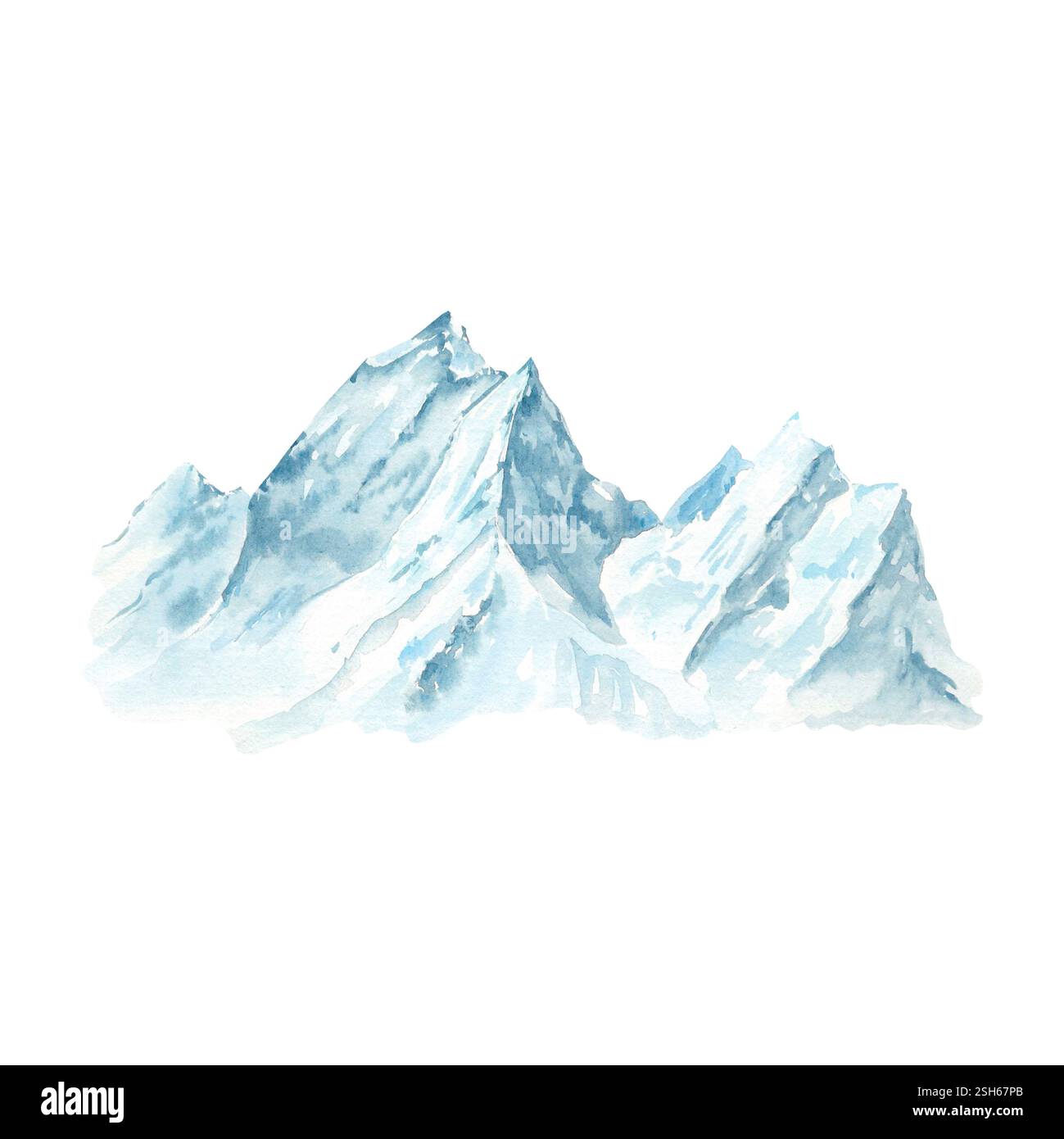 Rocky landscape in blue Cut Out Stock Images & Pictures - Alamy