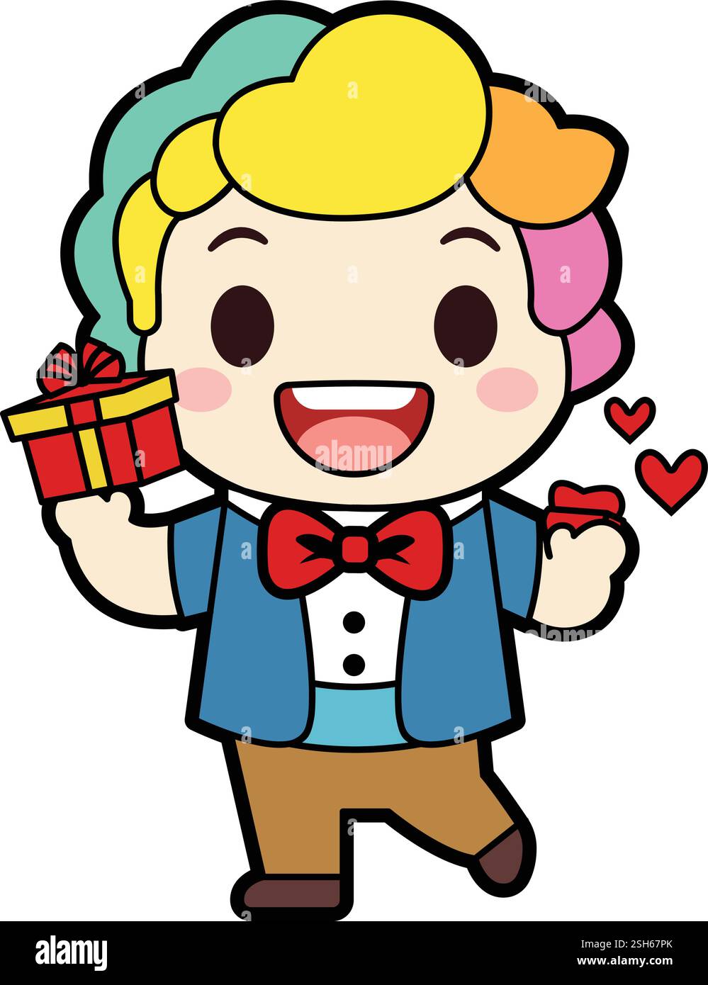 Valentines day boy heart Stock Vector Images - Alamy