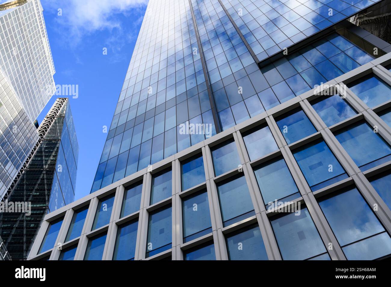 British high rise office buildings in the city of London financial ...