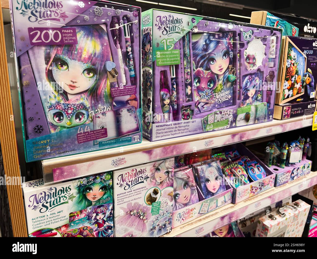 Kyiv, Ukraine - February 09, 2025: Display of Nebulous Stars art ...