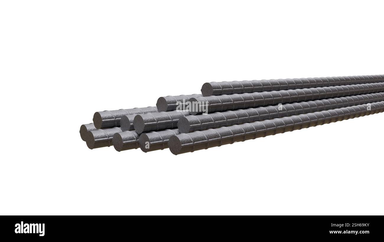 Reinforcement bars 3d render hi-res stock photography and images - Alamy