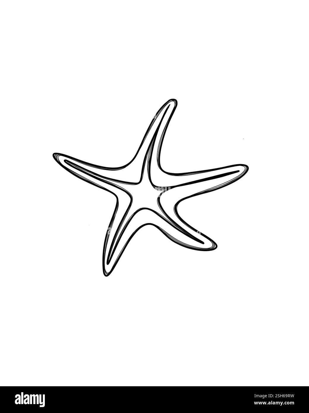 Starfish icon silhouette for starfish logo illustration. Simple design ...