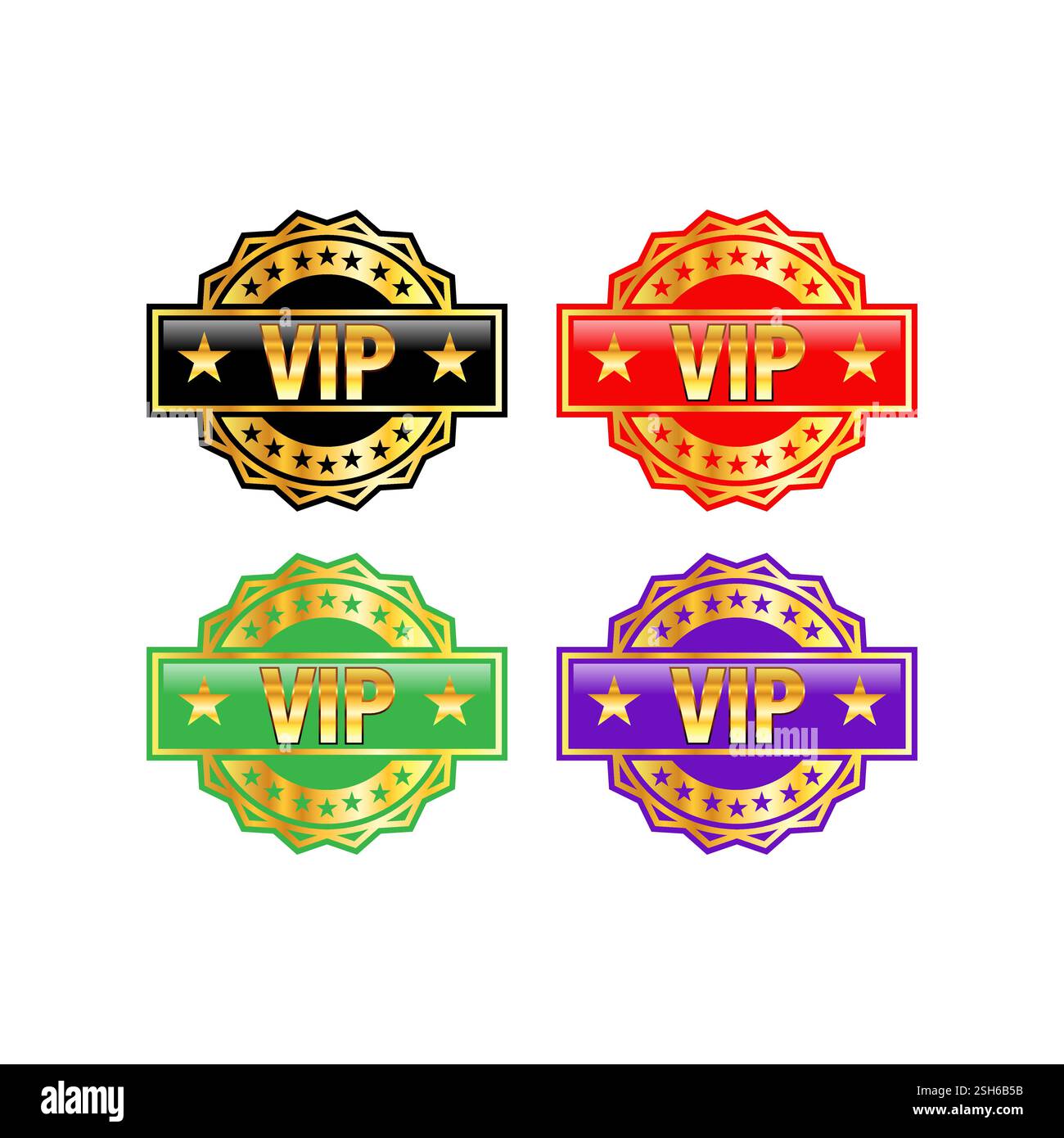 VIP premium membership golden badge on white background Stock Vector ...