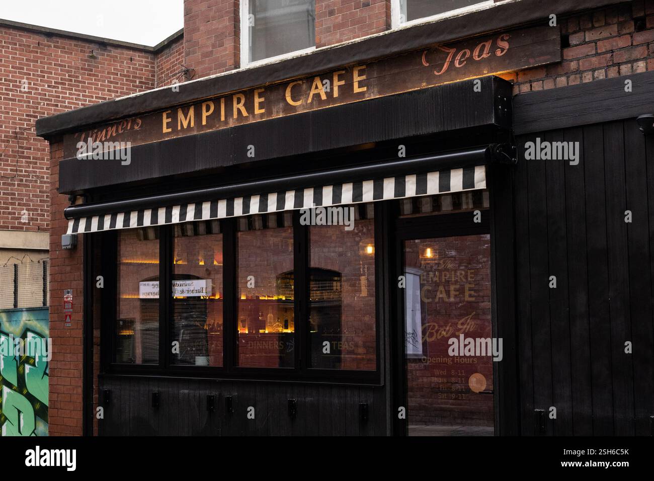 The Empire Cafe with old sign uncovered during renovations, Fish Street ...