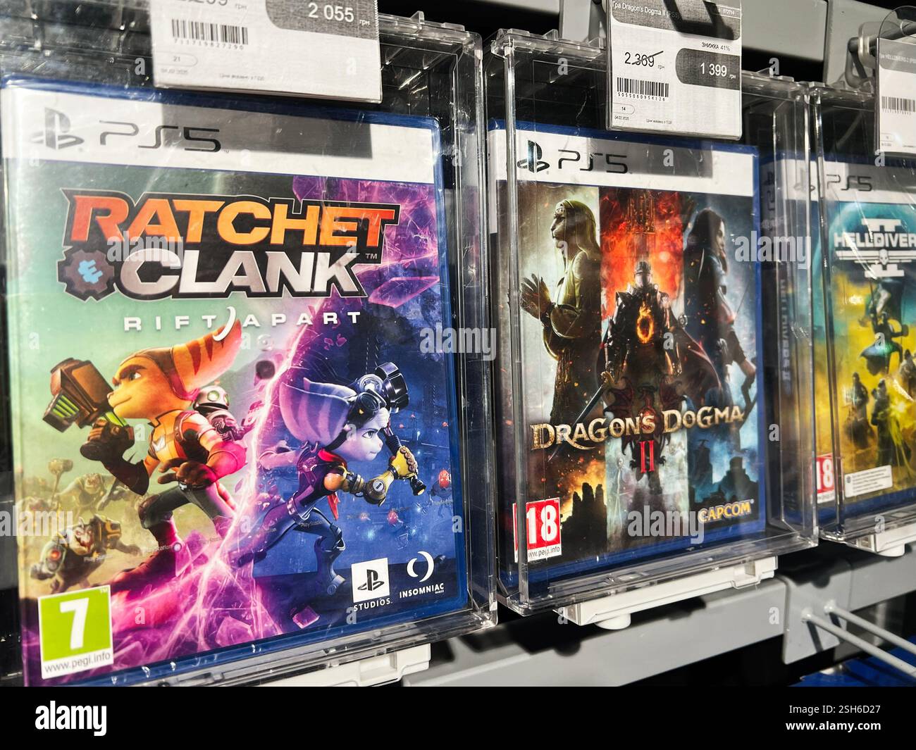Kyiv, Ukraine - February 09, 2025: Selection of PlayStation 5 game ...