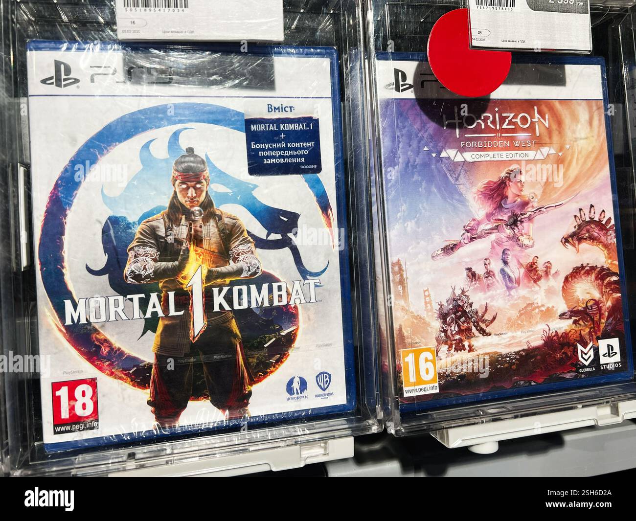 Kyiv, Ukraine - February 09, 2025: Video game cases featuring Mortal ...