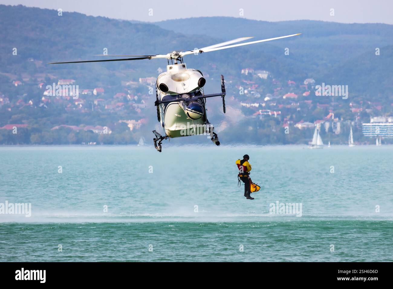 Zamardi, Hungary - September 16, 2020: Hungarian air police MD900 ...