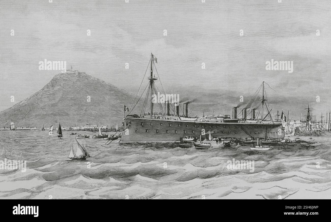 Regia Marina (Royal Italian Navy). "Lepanto". Ironclad battleship built ...