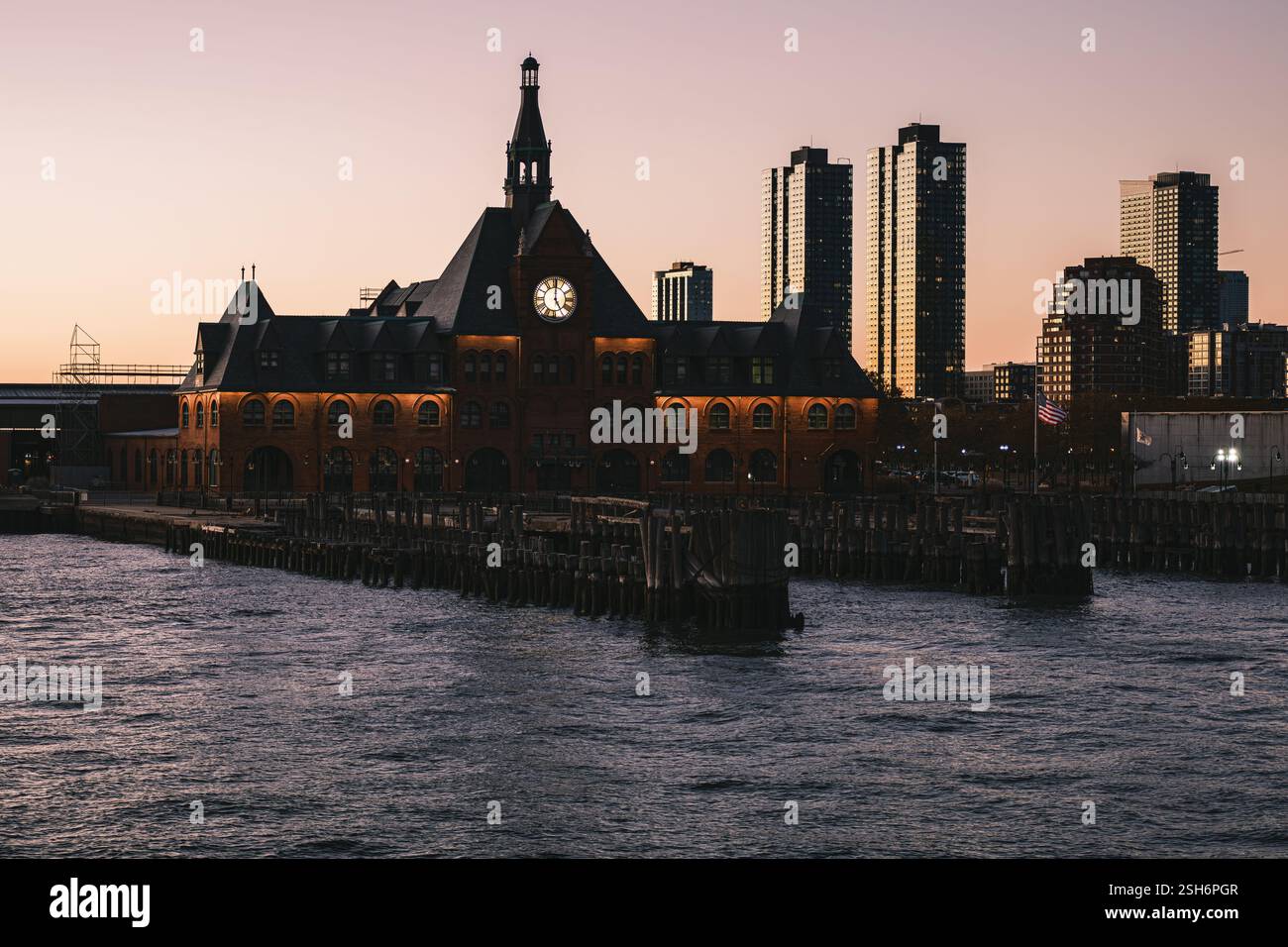 The Central Railroad of New Jersey Terminal, built in 1889, captured ...