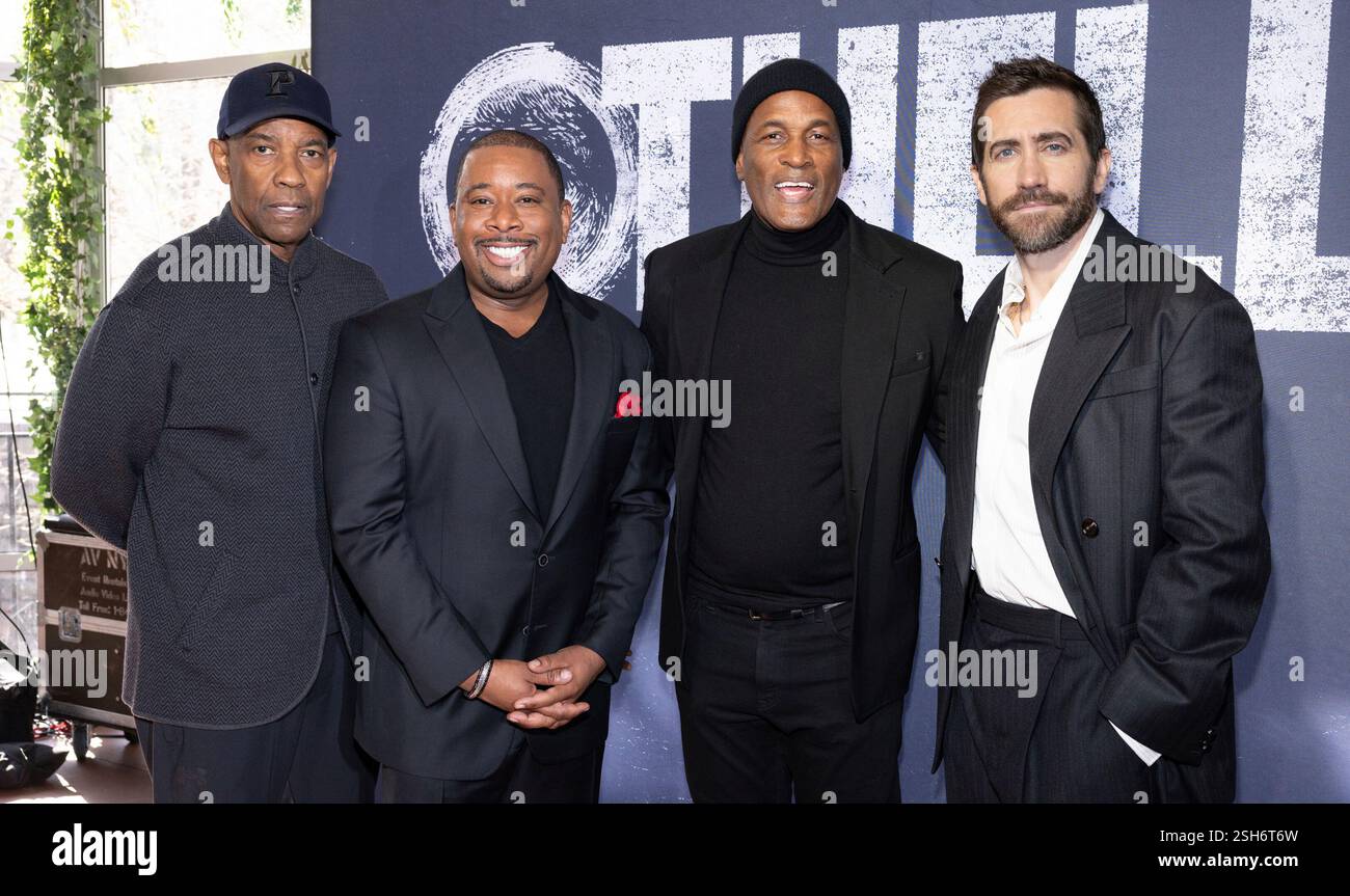 Denzel Washington, from left, Brian A. Moreland, Kenny Leon, and Jake ...