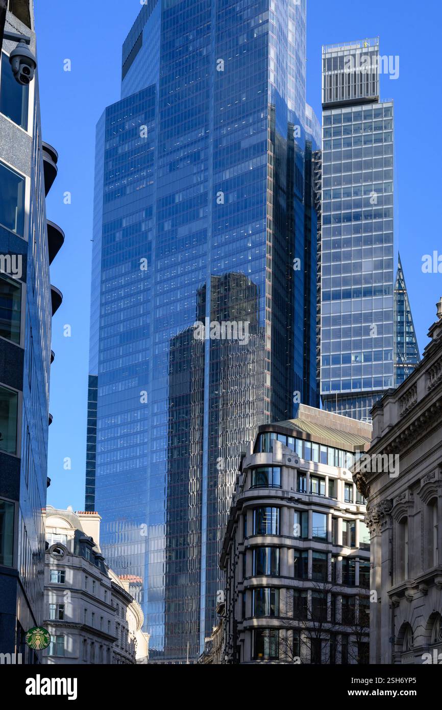 London, UK. January 29th 2025. Modern skyscraper office buildings tower ...