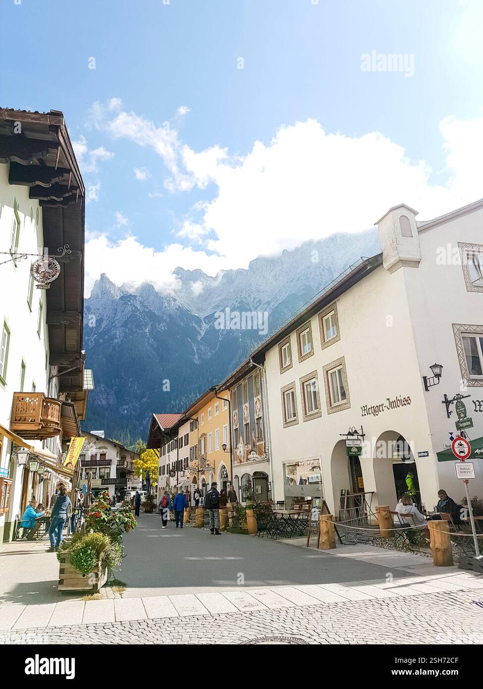 Traditional house painting in Mittenwald, Bavaria, Germany, at Way of ...