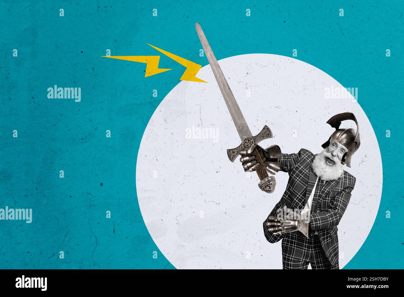 Template sketch image composite artwork collage of ancient conqueror ...