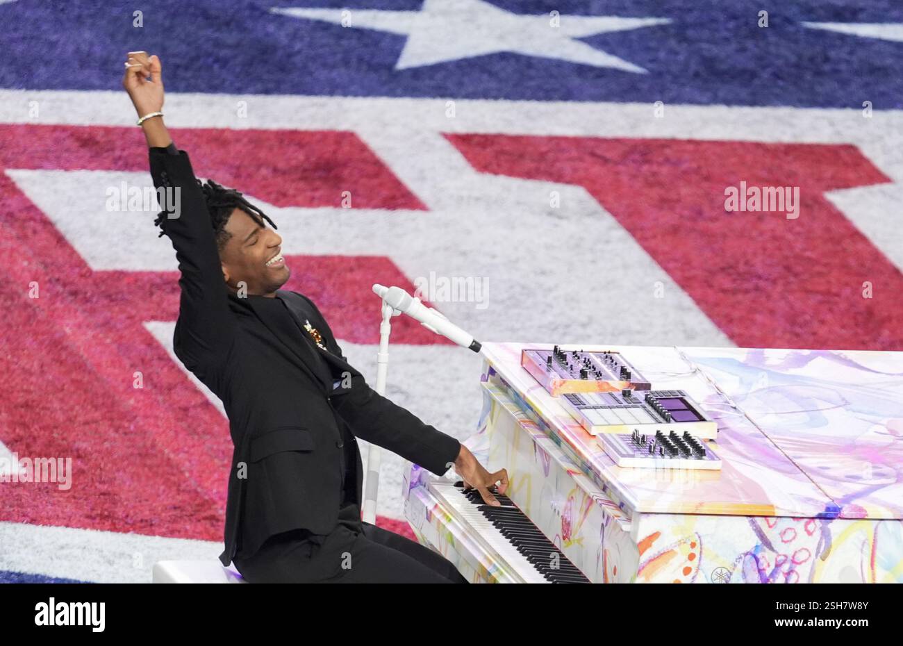 Jon Batiste, 38, returned to his native Louisiana to perform a ...