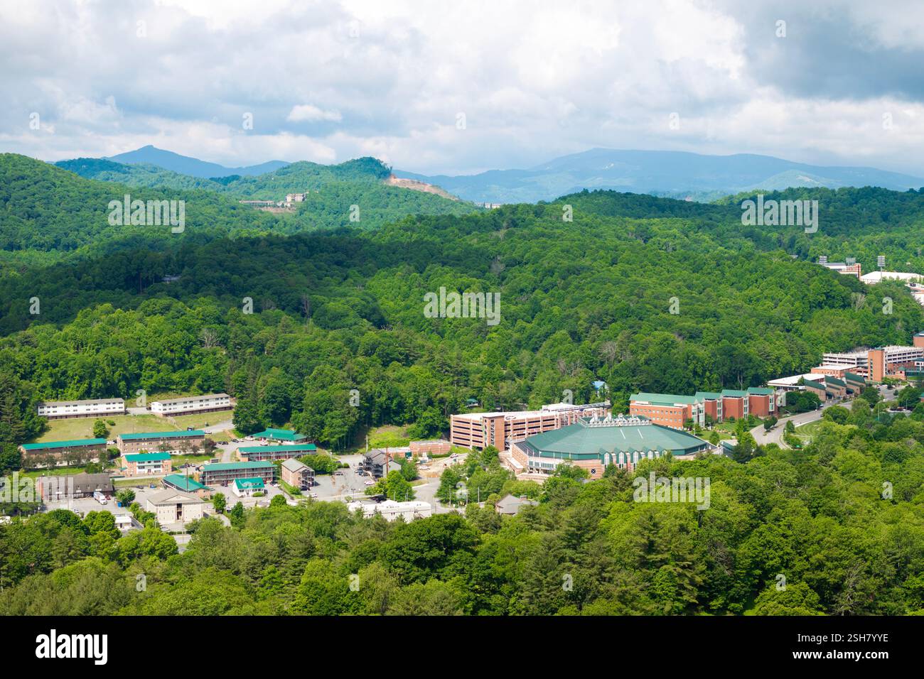 Historic American architecture of Boone, old historical town in North ...