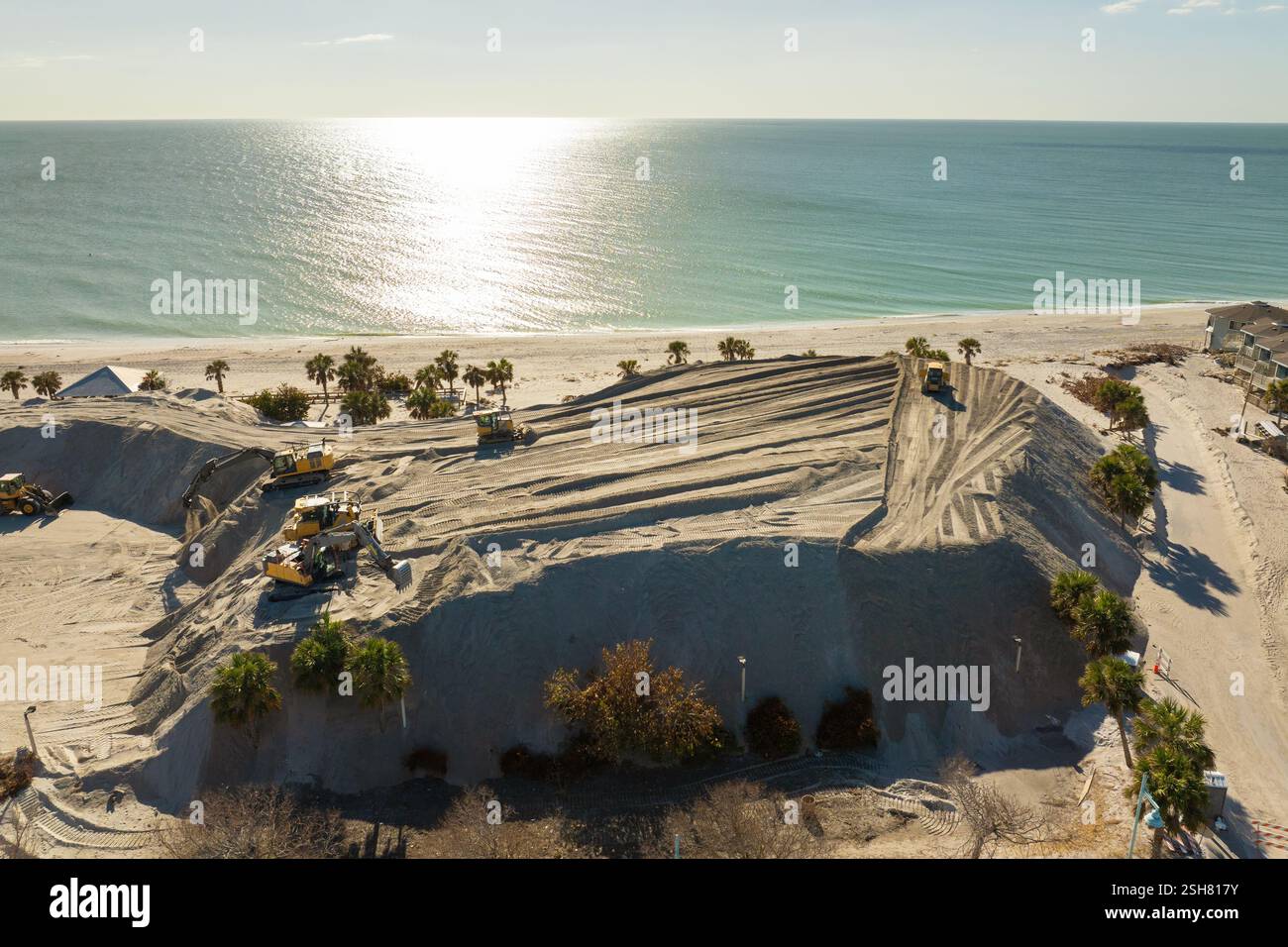 Hurricane Milton aftermath cleanup. Sand recipient site for residents ...