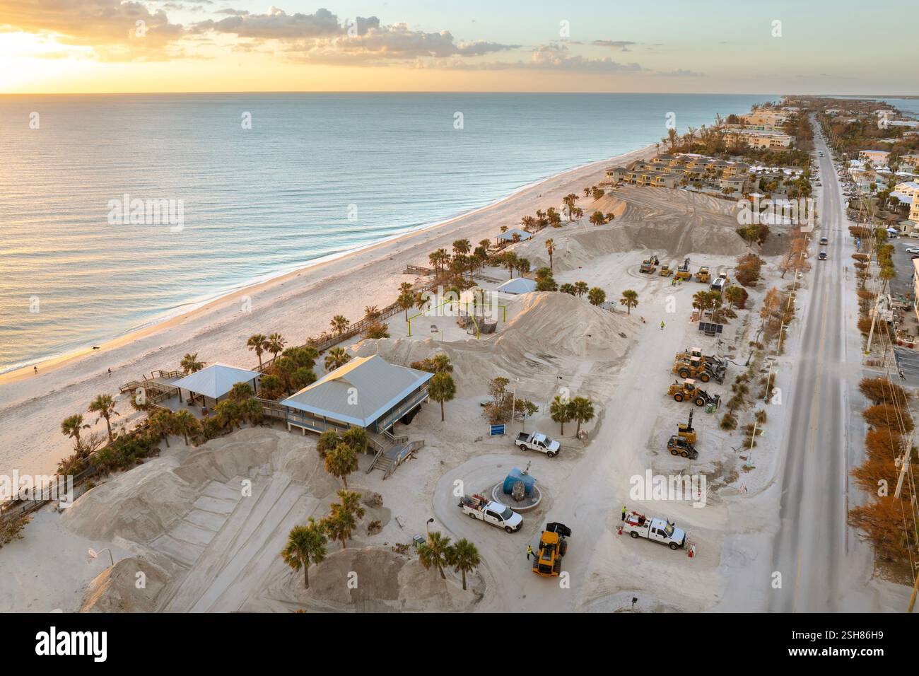 Sand recipient site for residents to dump sand after hurricane Milton ...