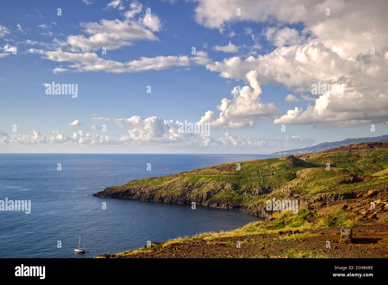 The beautiful view of madeira coast in Portugal, Ponta de So Loureno ...