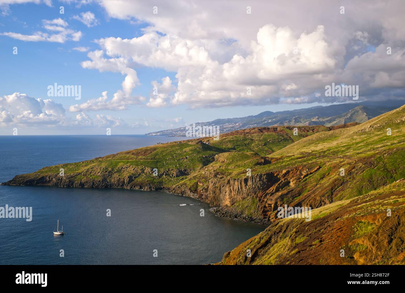 The beautiful view of madeira coast in Portugal, Ponta de So Loureno ...