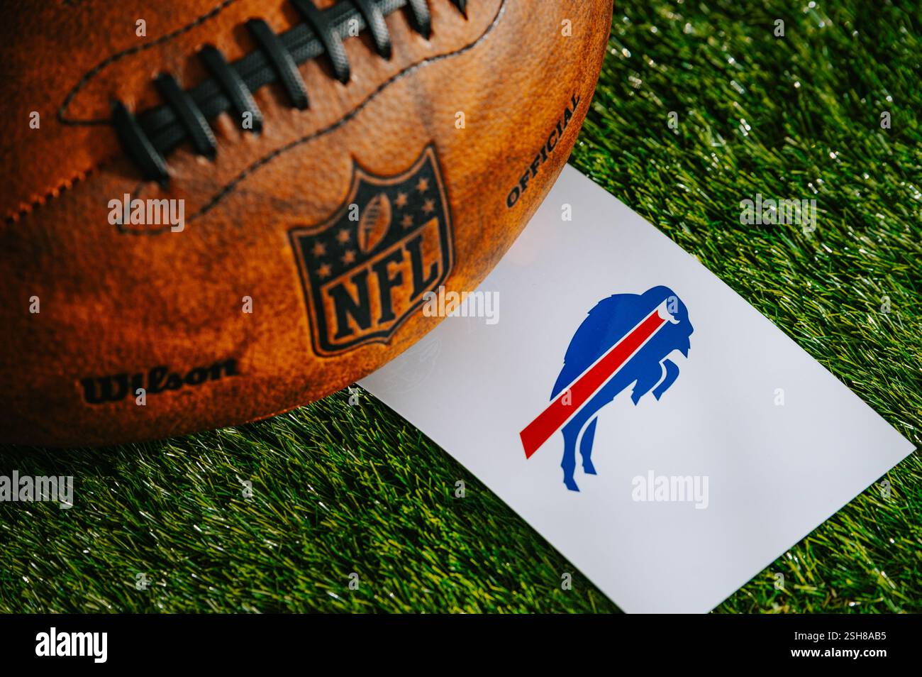 BUFFALO, USA, FEBRUARY 10, 2025: Buffalo Bills NFL team Logo and ...