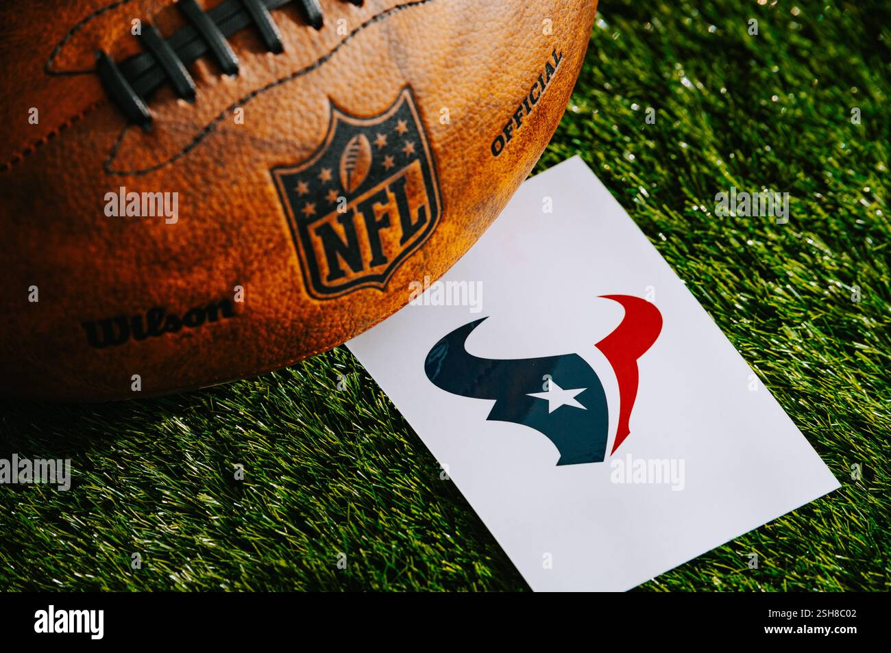 HOUSTON, USA, FEBRUARY 10, 2025: Houston Texans NFL team Logo and ...