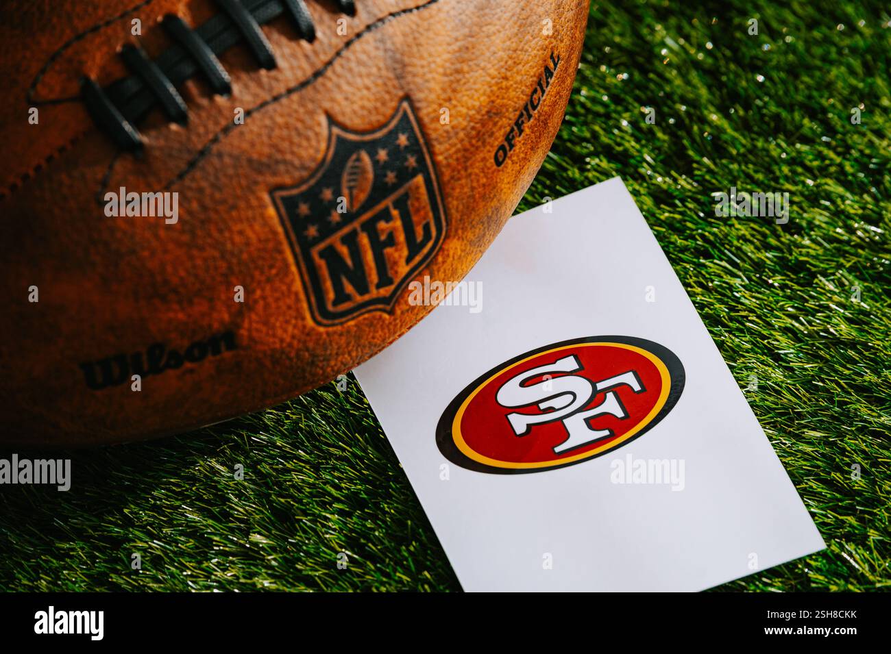 SAN FRANCISCO, USA, FEBRUARY 10, 2025: San Francisco 49ers NFL team ...