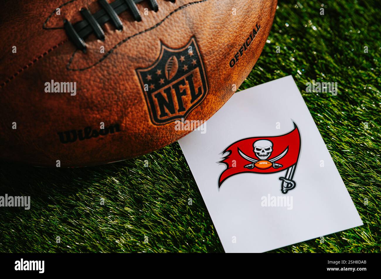 TAMPA BAY, USA, FEBRUARY 10, 2025: Tampa Bay Buccaneers NFL team Logo ...