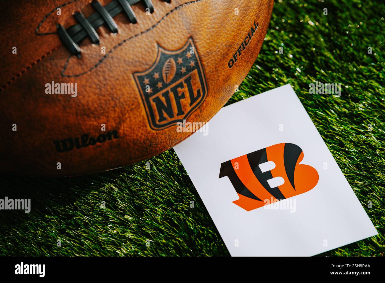 CINCINNATI, USA, FEBRUARY 10, 2025: Cincinnati Bengals NFL team Logo ...