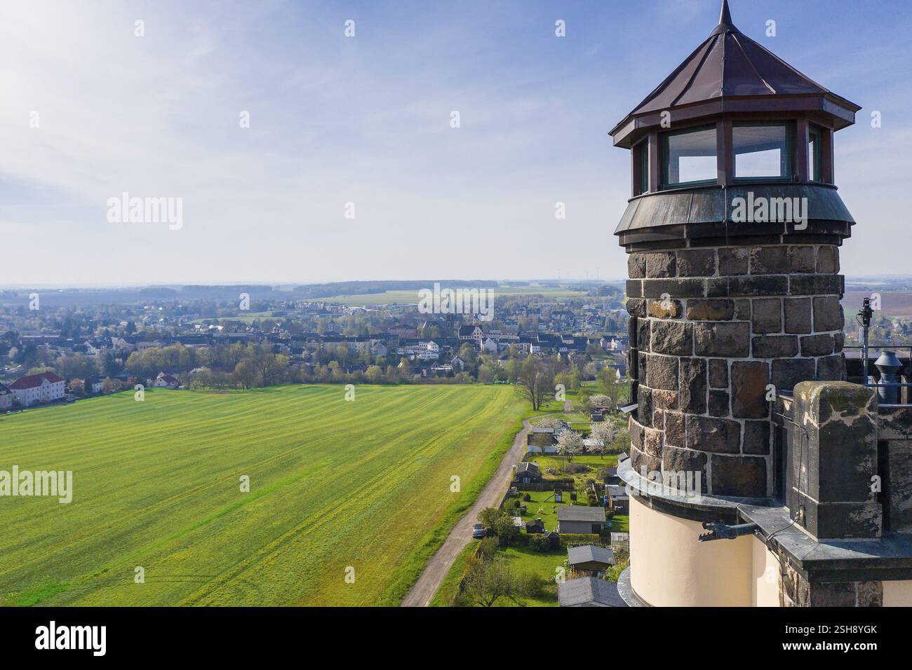 Tower dome of the Koenig-Friedrich-August-Turm, observation tower on ...