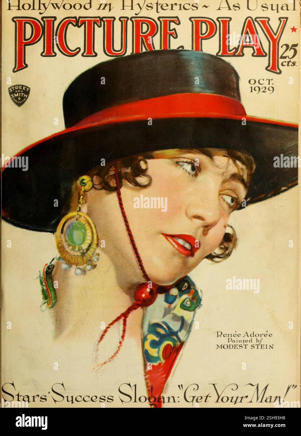 1929 October Picture Play magazine cover featuring Renée Adorée - a ...