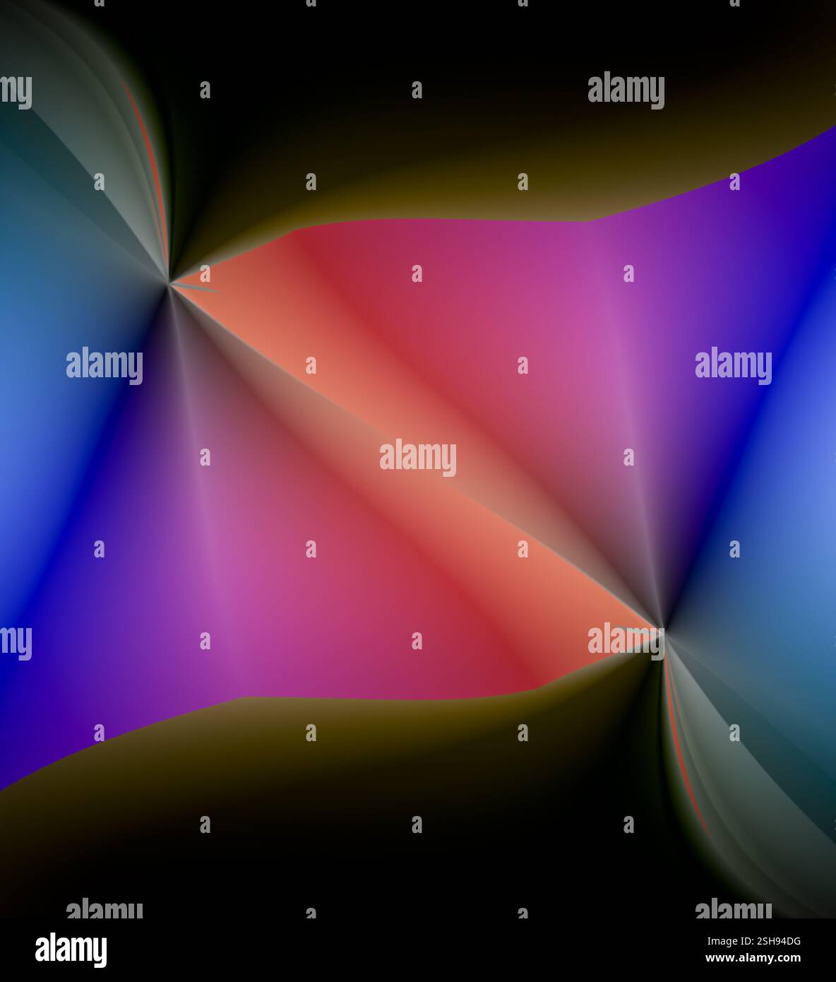 abstract gradient symmetrical pyramid, 3d effect with diagonal glow ...