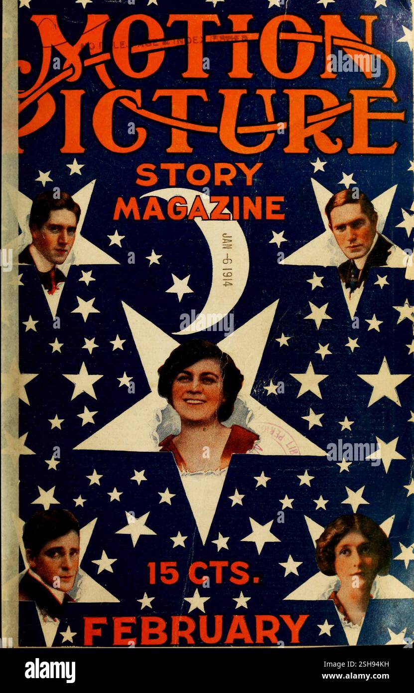 1914 February Motion Picture story magazine cover Stock Photo - Alamy