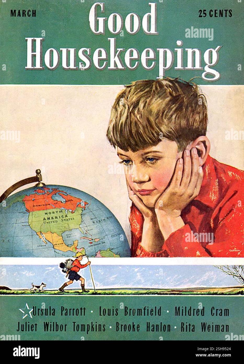 1939 March Good Housekeeping magazine cover by Horace Gaffron Stock ...