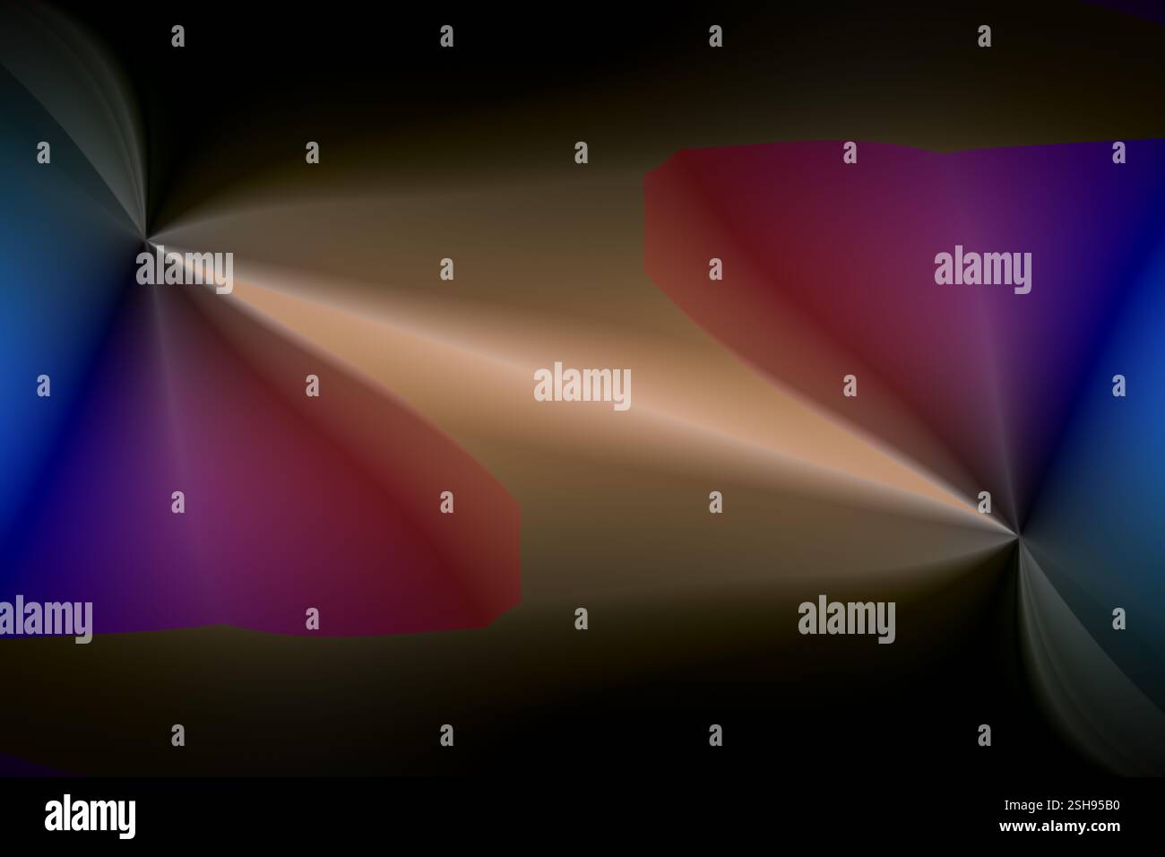 abstract gradient symmetrical pyramid, in center podium surface, 3d ...