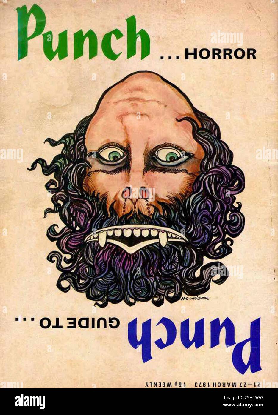 1973 March Punch magazine cover by William Hewison - Guide to Horror ...