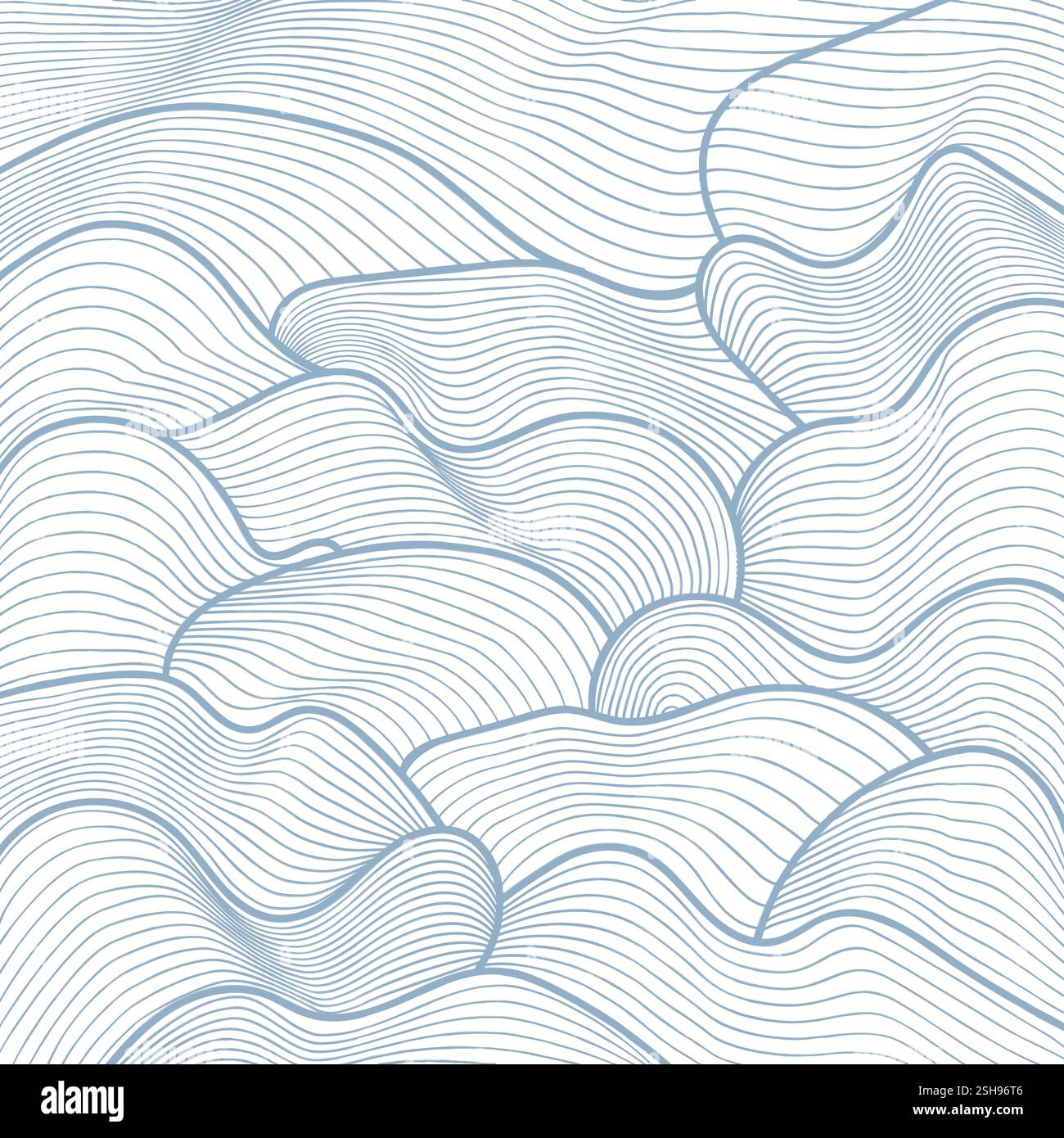 Abstract blue and white wavy pattern creating a calming design for ...