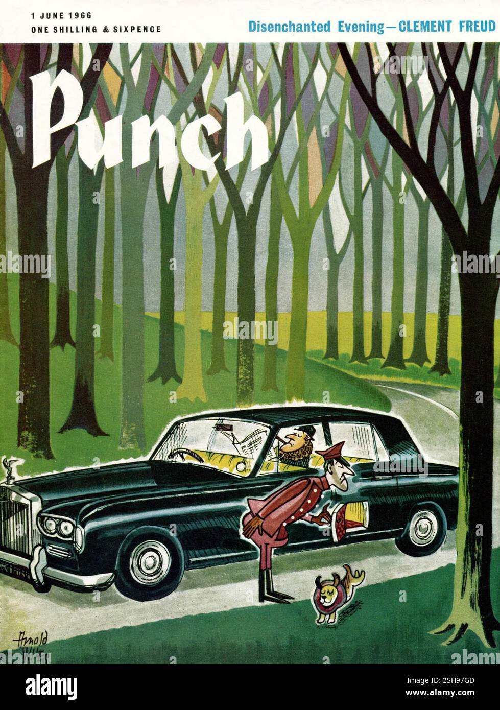1966 June Punch magazine cover by Arnold Frederick Wiles Stock Photo ...