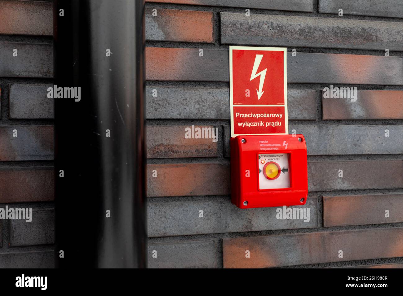 Emergency Electrical Alarm System Installed on the Wall for Alerts and ...